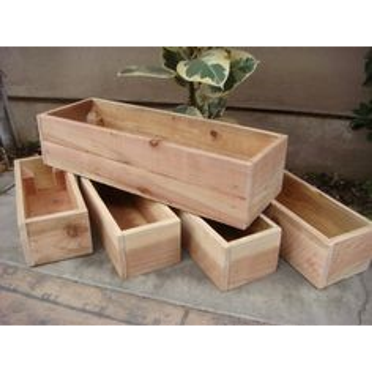 Maceta Rustica Rectangular de alto 20cm ancho 20cm largo 60c