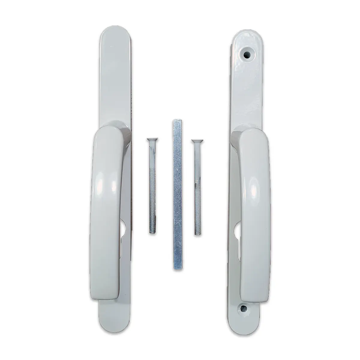 Manilla monoblock blanca para puerta PVC