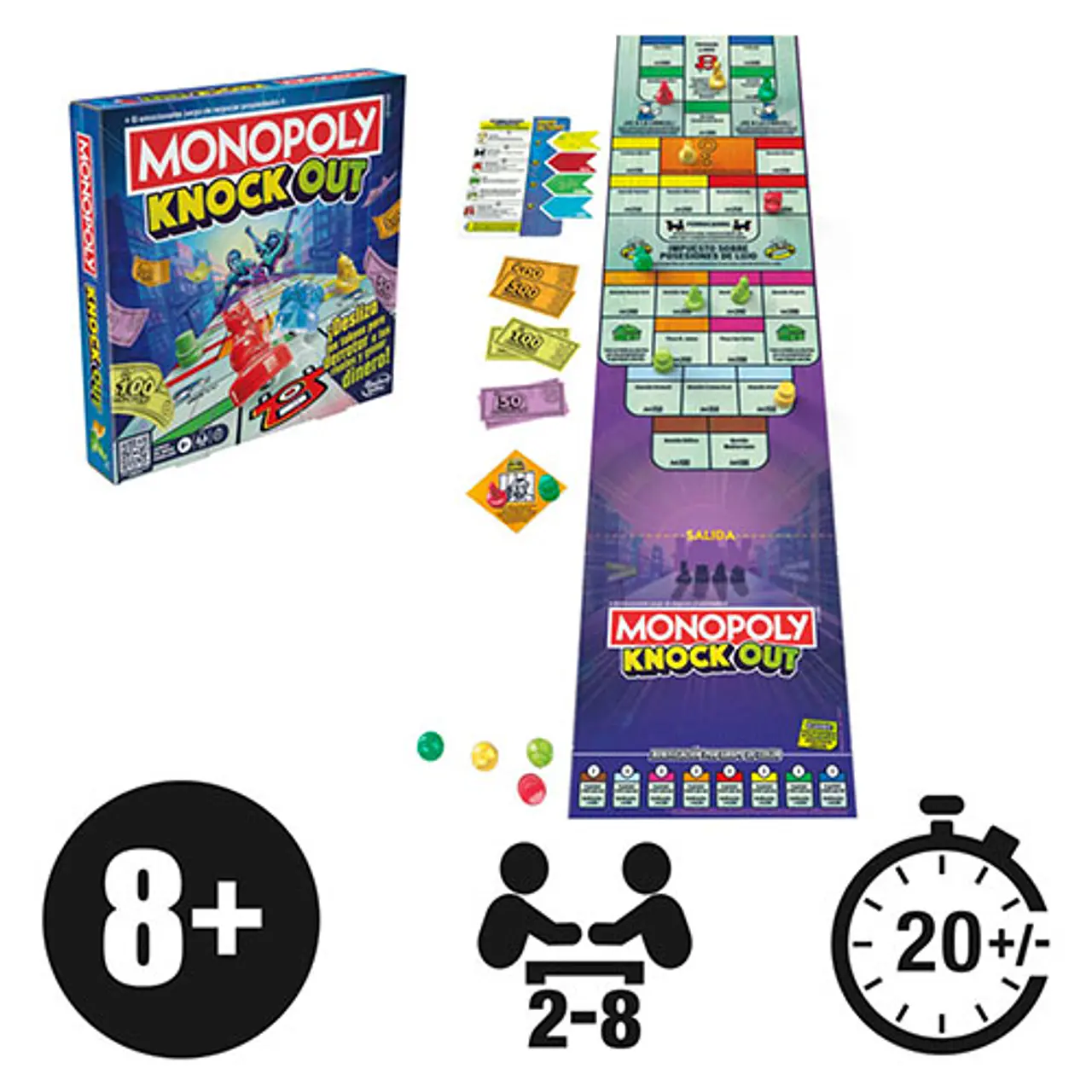 JUEGO HASBRO SALON F8995 MONOPOLY KNOCK OUT