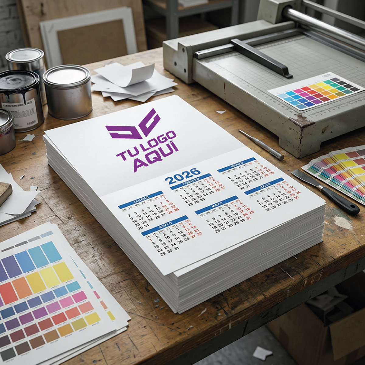 CALENDARIO DE PARED CON LAMINAS