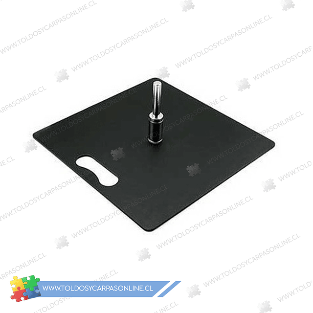 BASE PRO SOLIDA DE METAL COLOR NEGRO (40 CMS) BANDERA PUBLIC