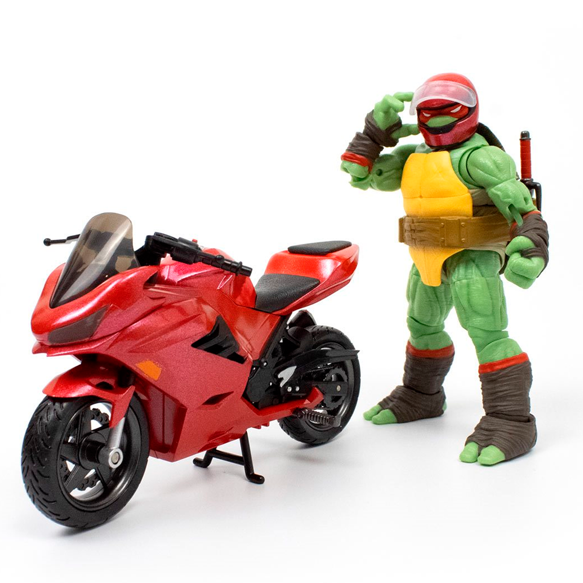 Raphael with Candy Coat Motorcycle Teenage Mutant Ninja Tur | Wyvern
