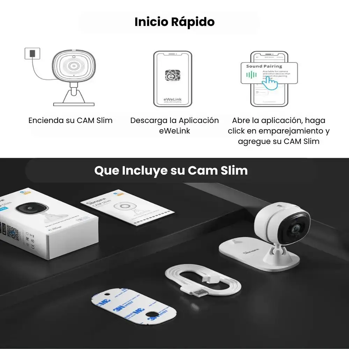Cámara Seguridad WiFi Full HD Sonoff CAM Slim | Xmart Home