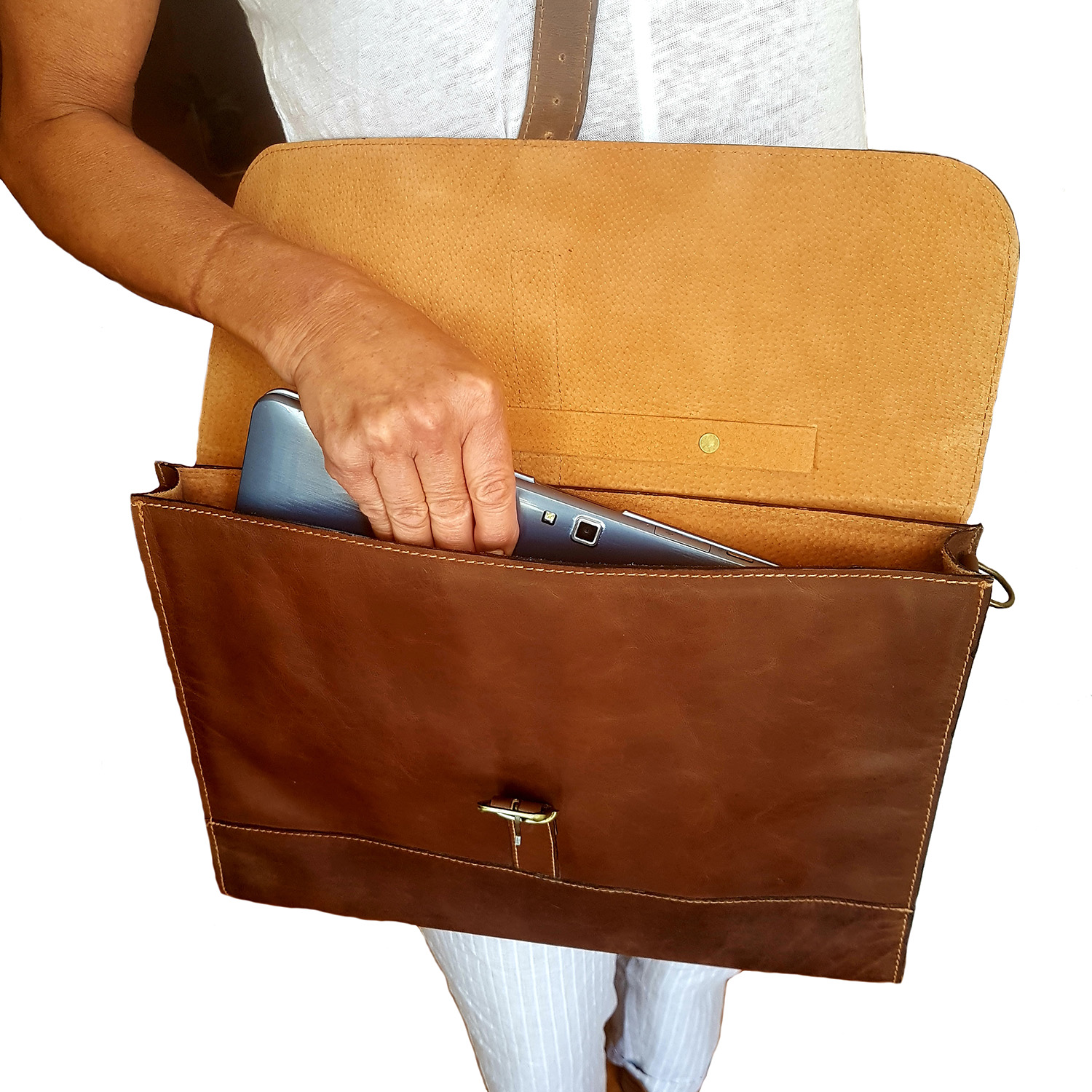 Porta Notebook de Cuero