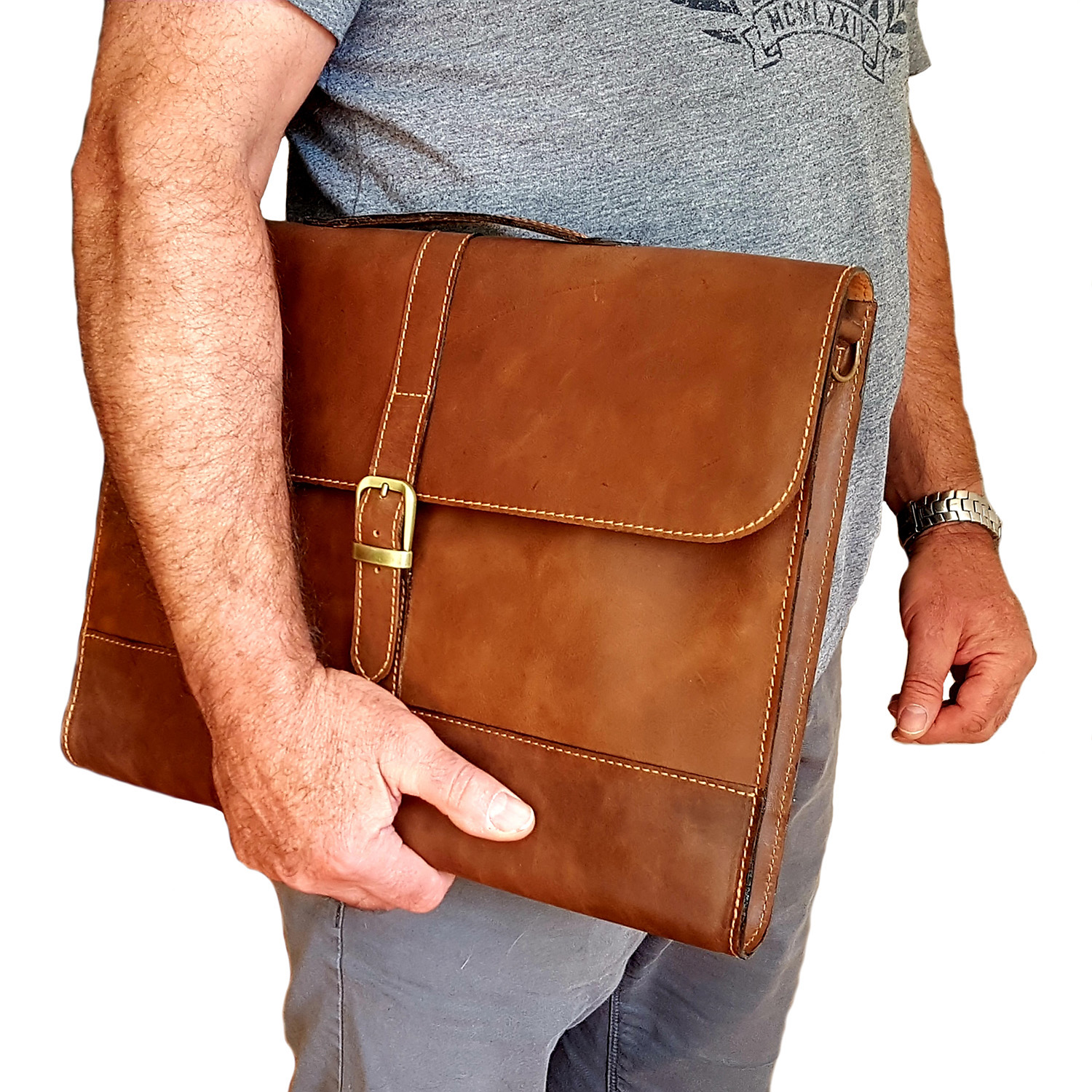 Porta Notebook de Cuero