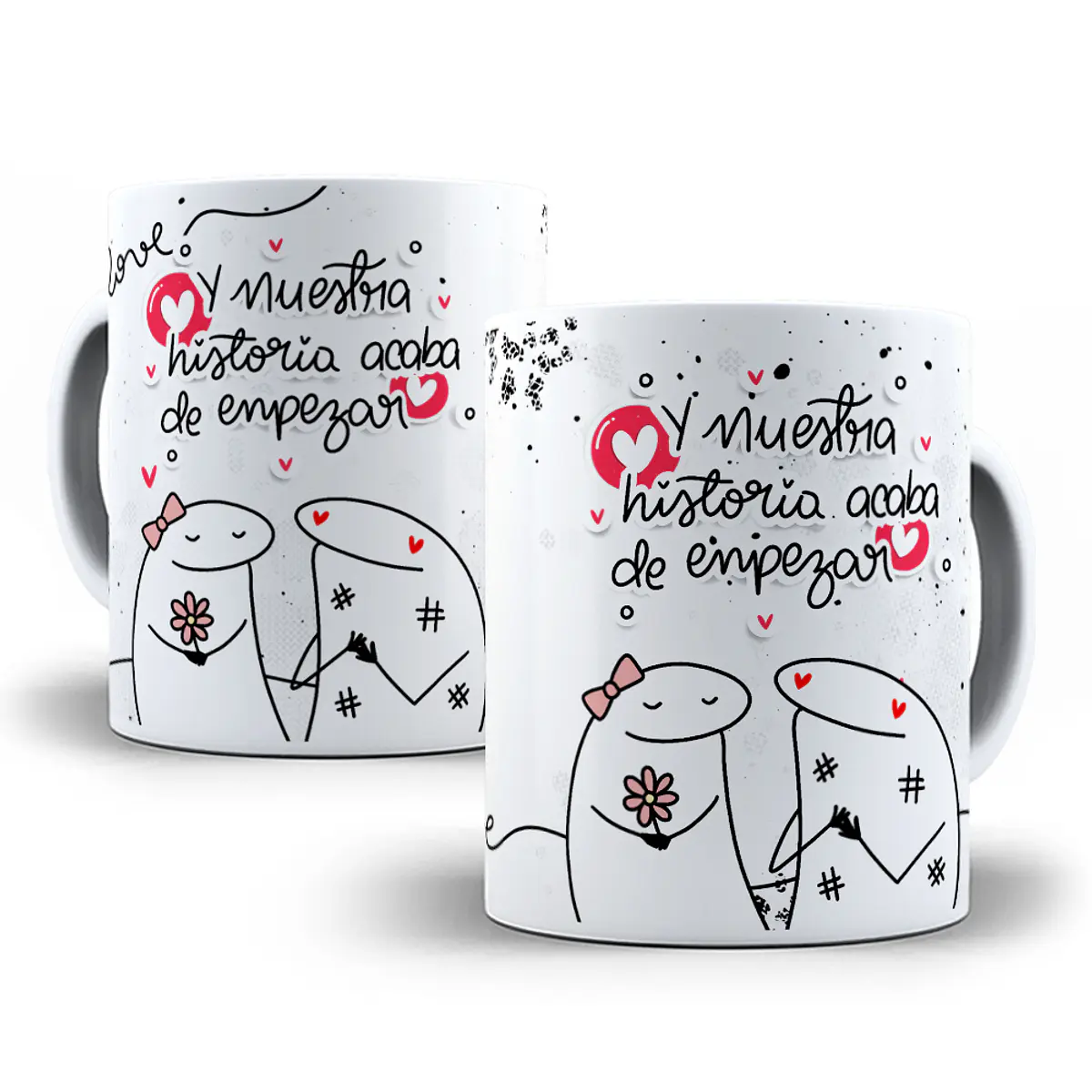 12 Diseños Plantillas Tazas Flork San Valentin Enamorados Pn