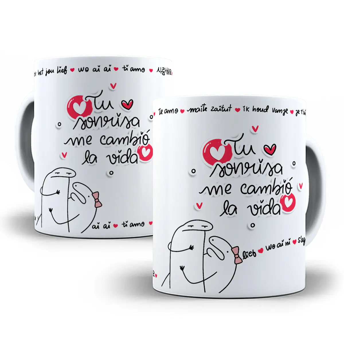 12 Diseños Plantillas Tazas Flork San Valentin Enamorados Pn