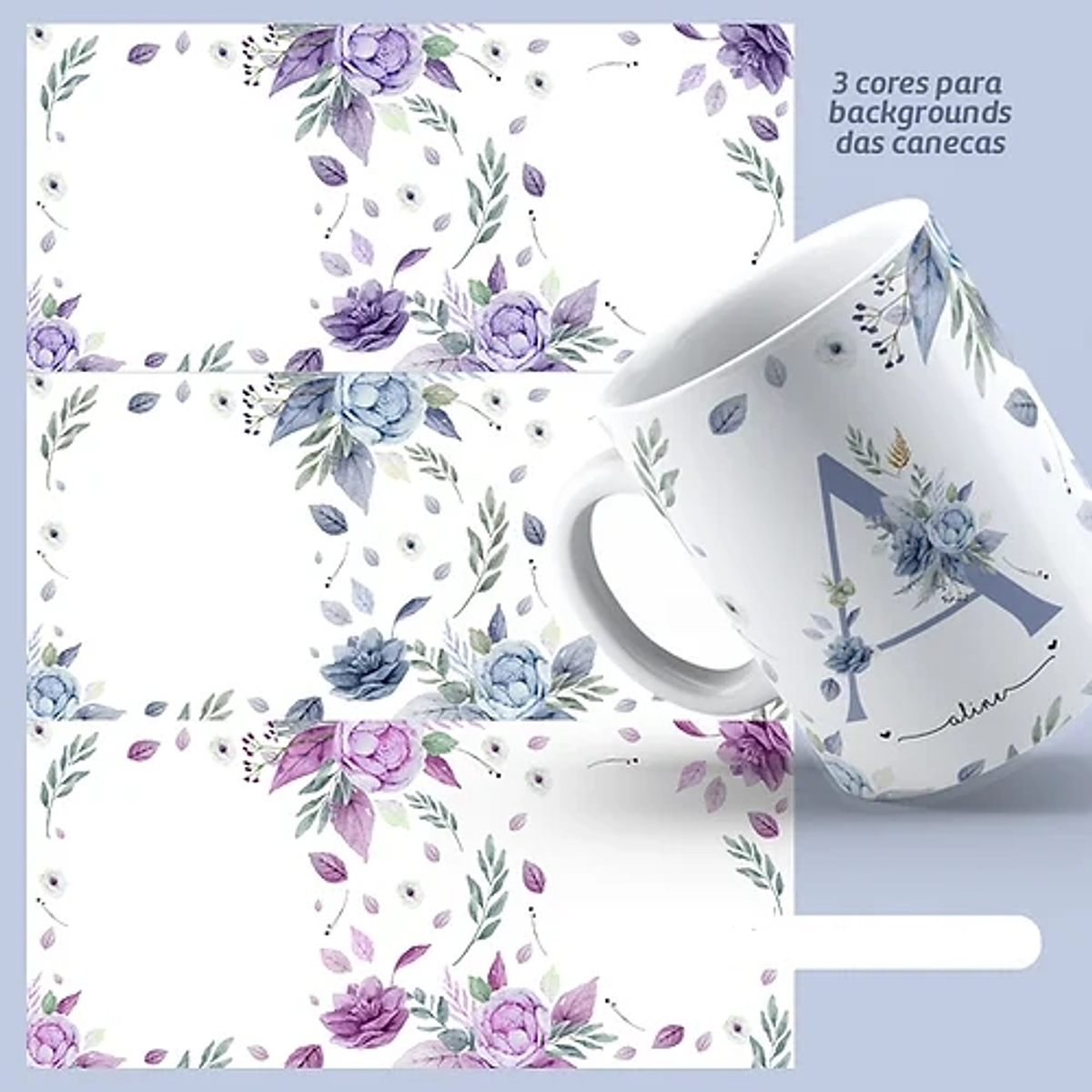 26 Diseños Plantillas Tazas Abecedario Mujes Flores Jpg