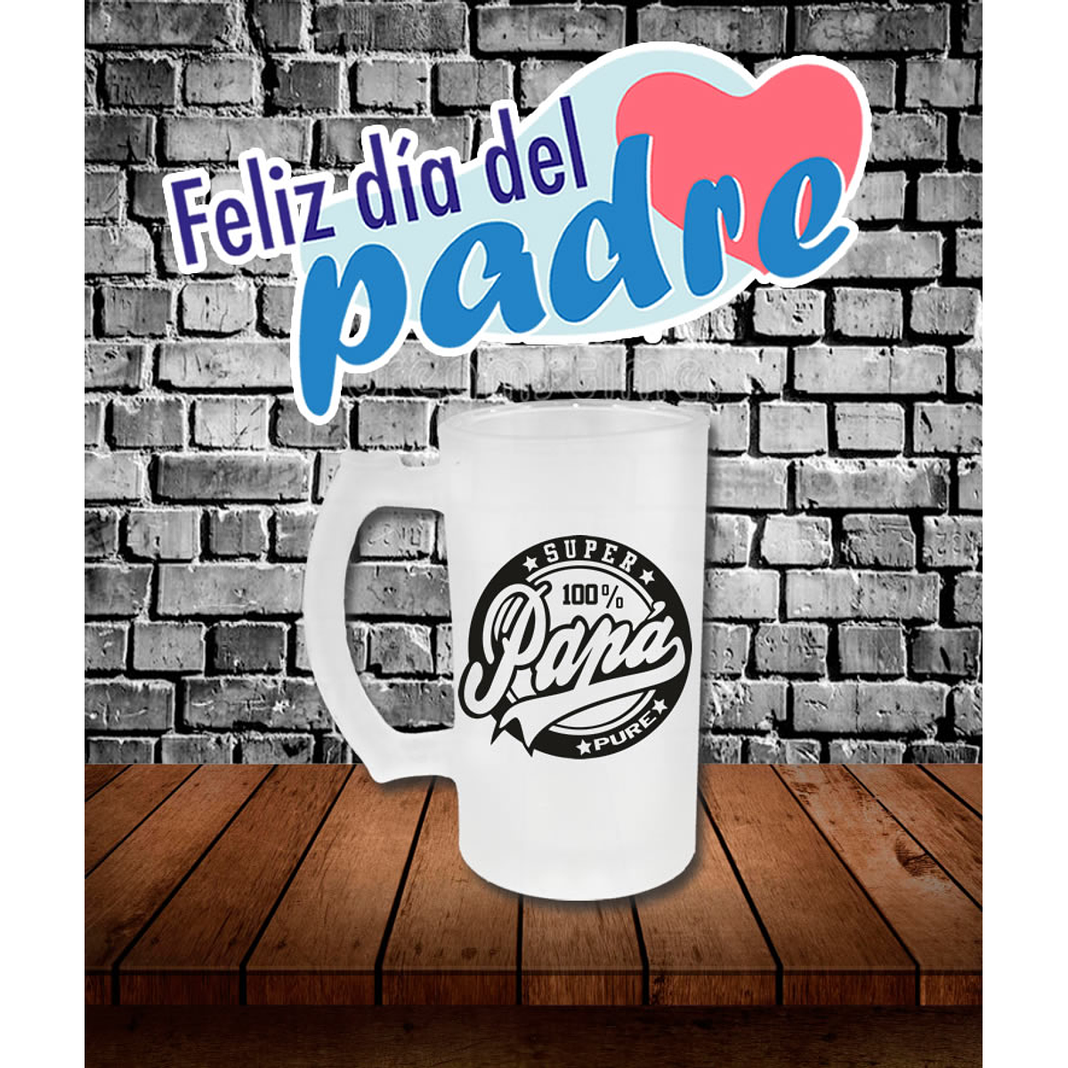 9 Diseños Plantillas Tarro Cervecero Dia del Padre Editable