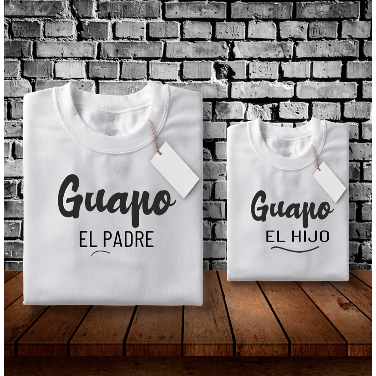 26 Diseños Plantillas Duo Playera Dia del Padre Editable