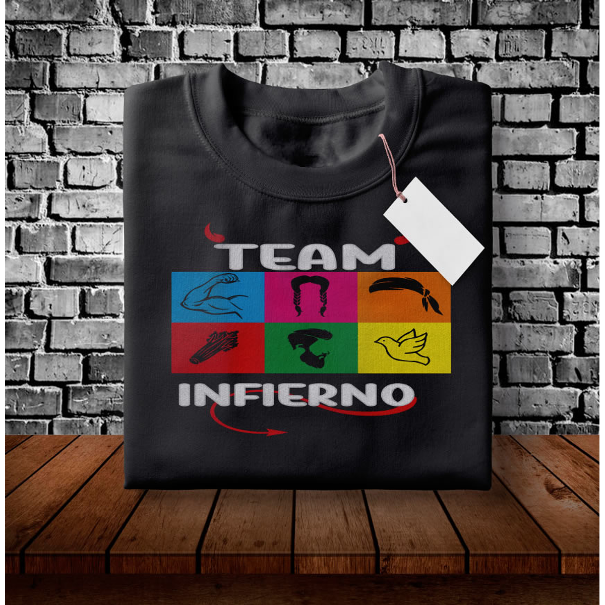 12 Diseños Plantillas Playera Team Infierno Editable + Png