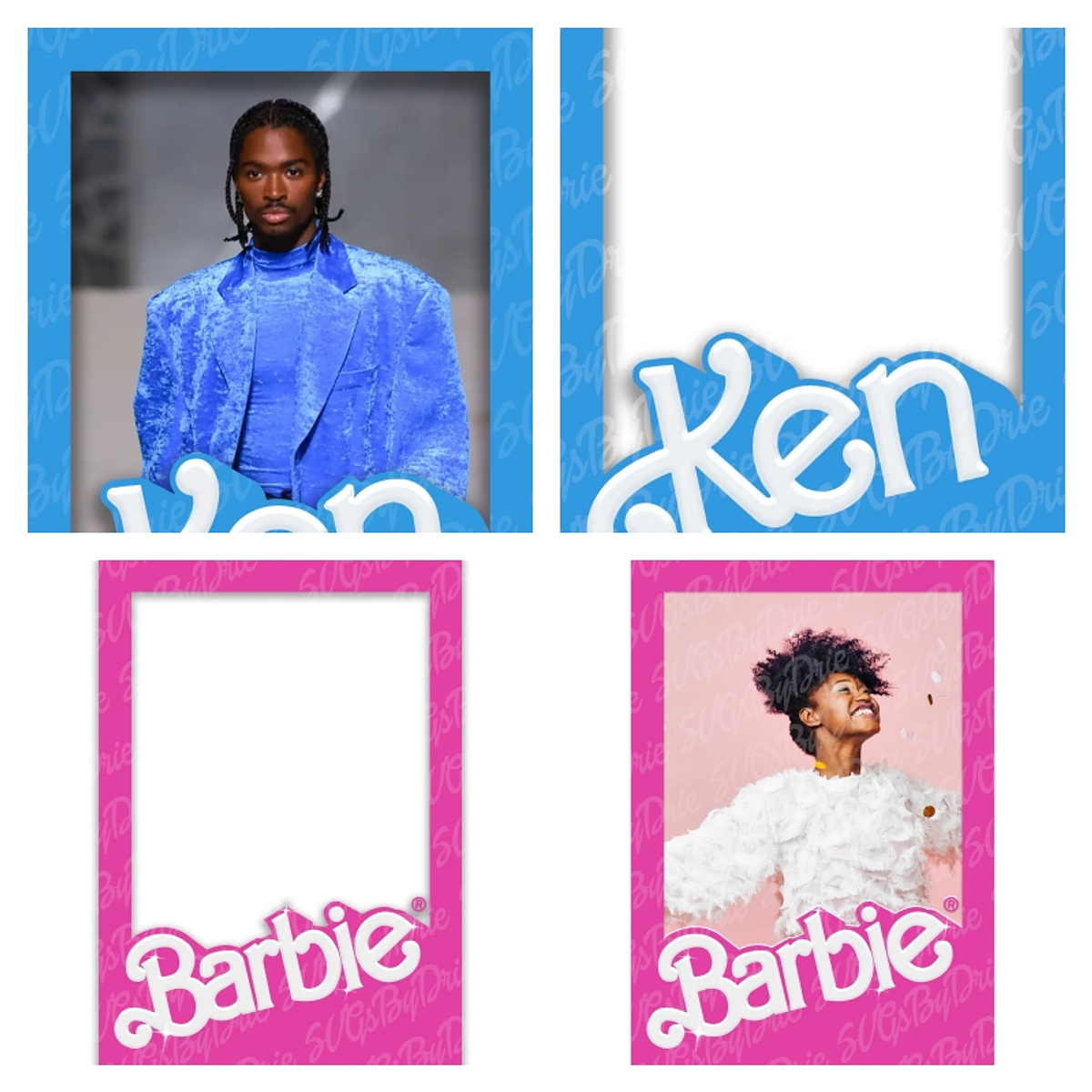 2 Imágenes Marco Barbie Ken Png 300 dpi Clipart Fondo Transp