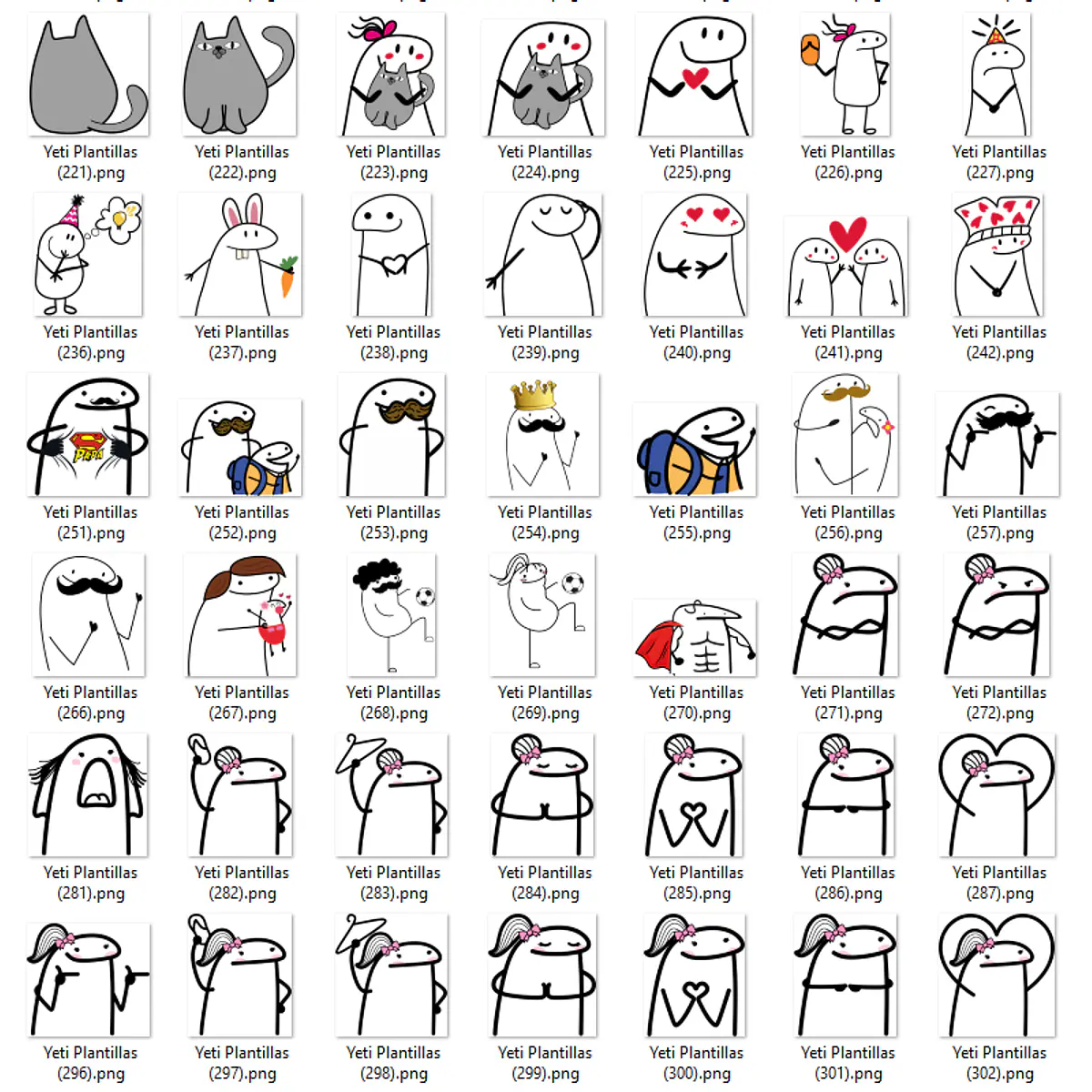 Diseños Plantillas 300 Deformitos Flork Sublimación Png