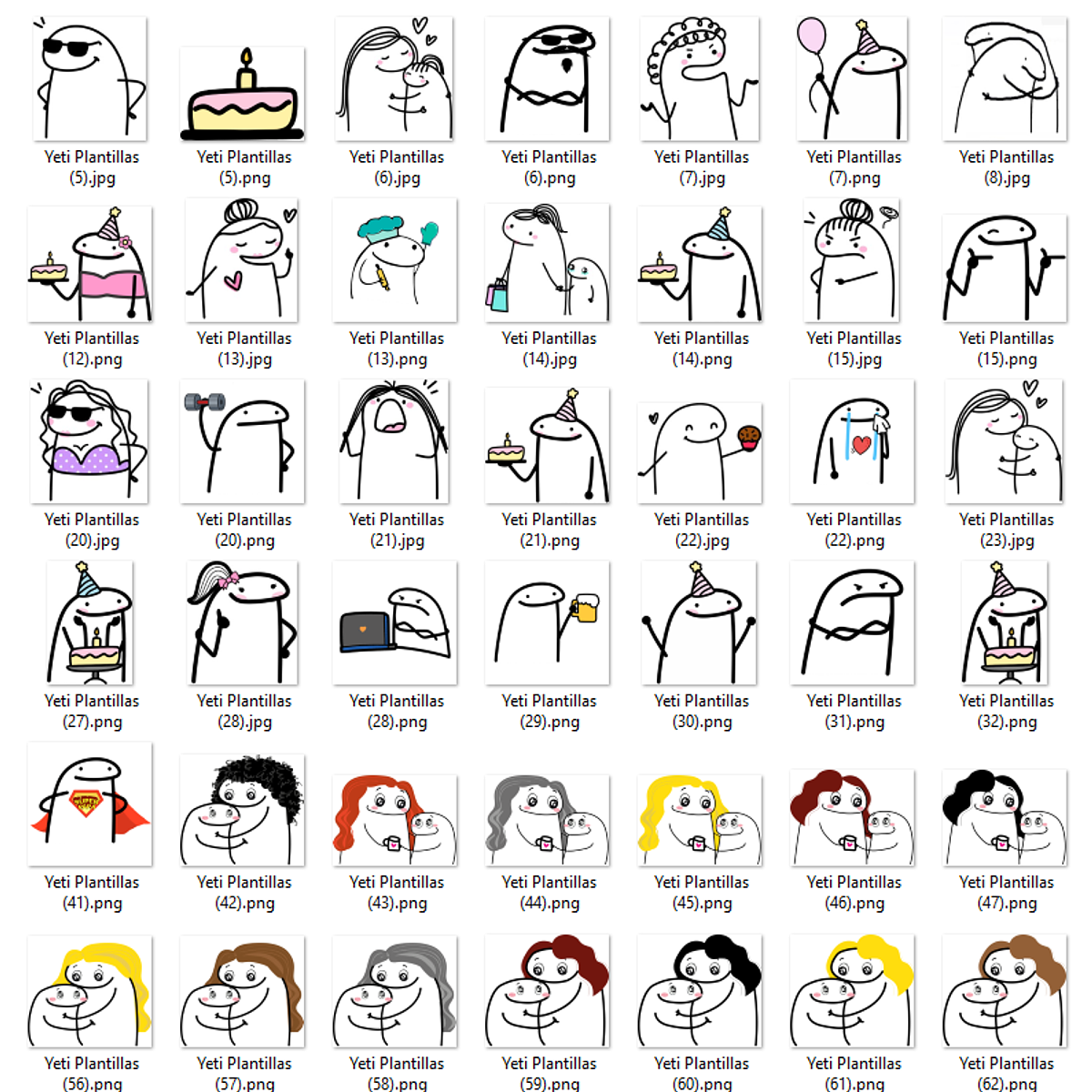 Diseños Plantillas 300 Deformitos Flork Sublimación Png