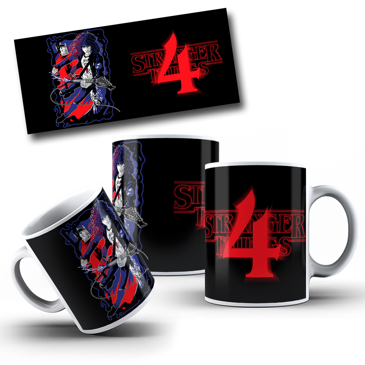 15 Diseños Plantillas Tazas Stranger Things 4 Archivos Png