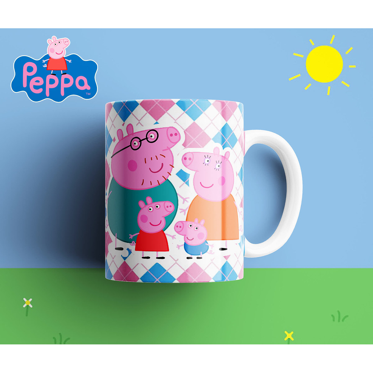 20 Diseños Plantillas Tazas Peppa Pig Archivos Png