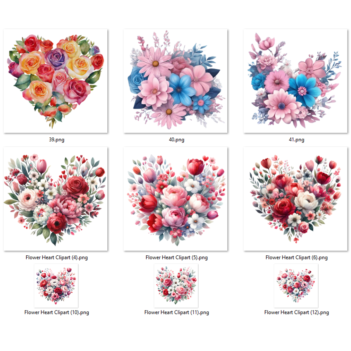 Imágenes Corazon de Flores Png 300 dpi Clipart Fondo Transpa