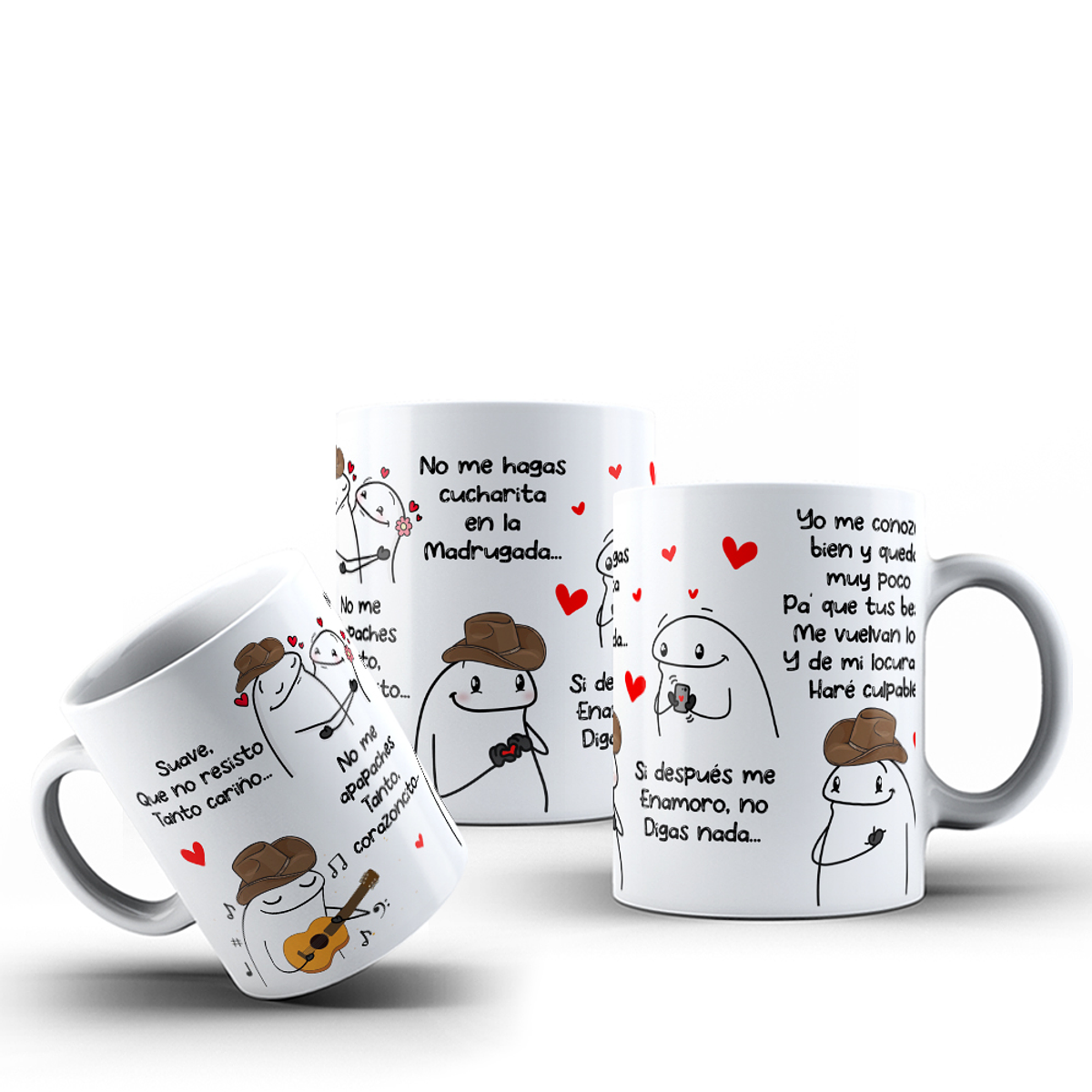 Disenõs Tazas Flork Suave Que no resisto Tanto Cariño No me