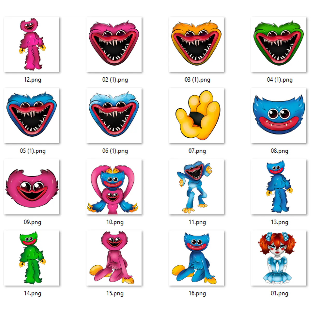 Imagen Huggy Wuggy Png 300 dpi Clip Art sin Fondo Transparen