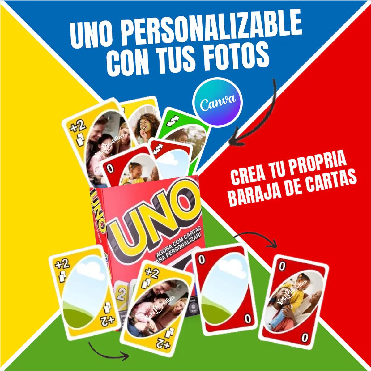Crea tu propio UNO PERSONALIZADO! Usa tus fotos favoritas