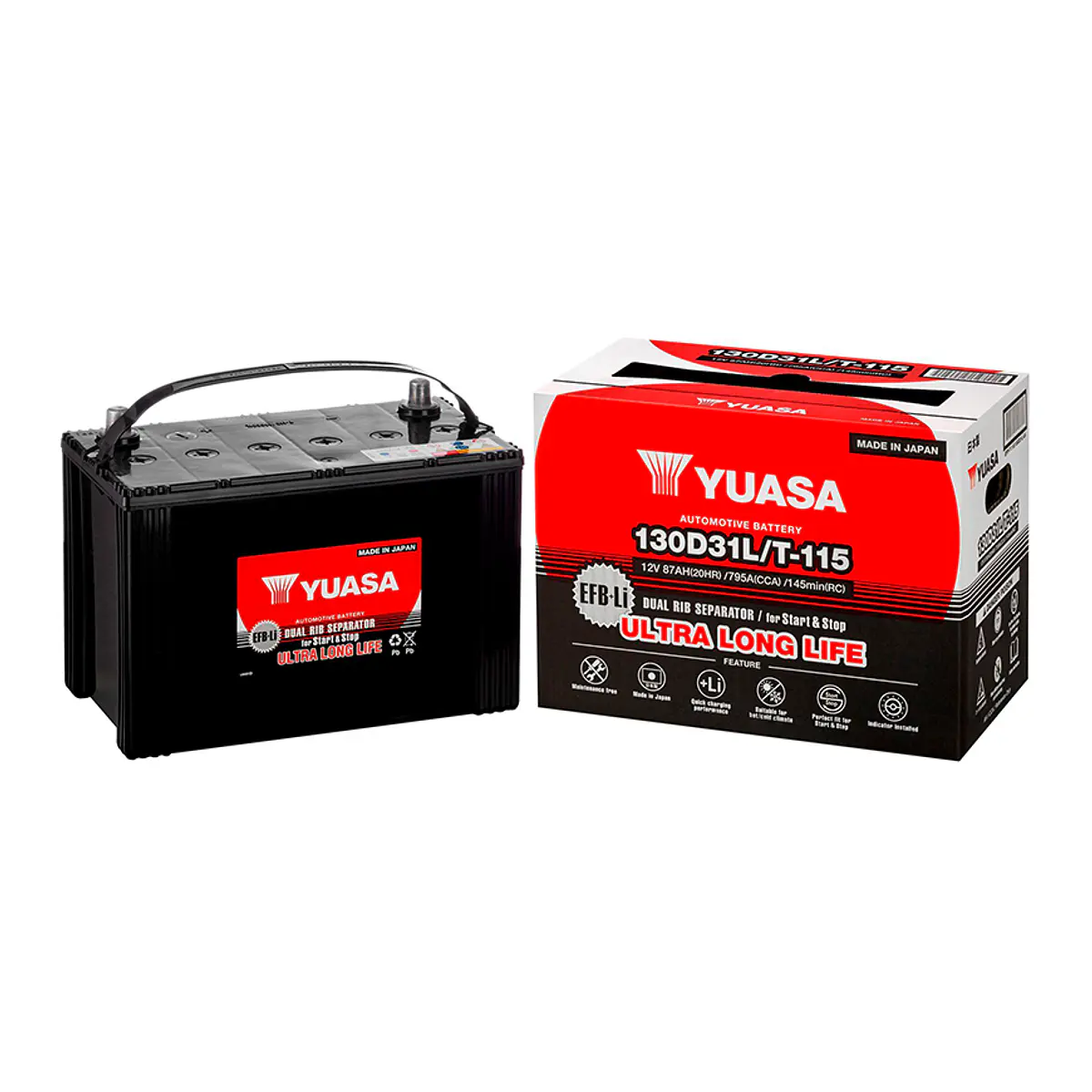 Batería para Auto Y Camioneta Yuasa T-115 / 130D31L Start... | Batetec ...