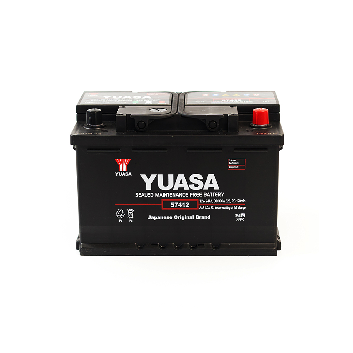 Batería de Auto Yuasa 57412 | Batetec | Tienda de Baterías