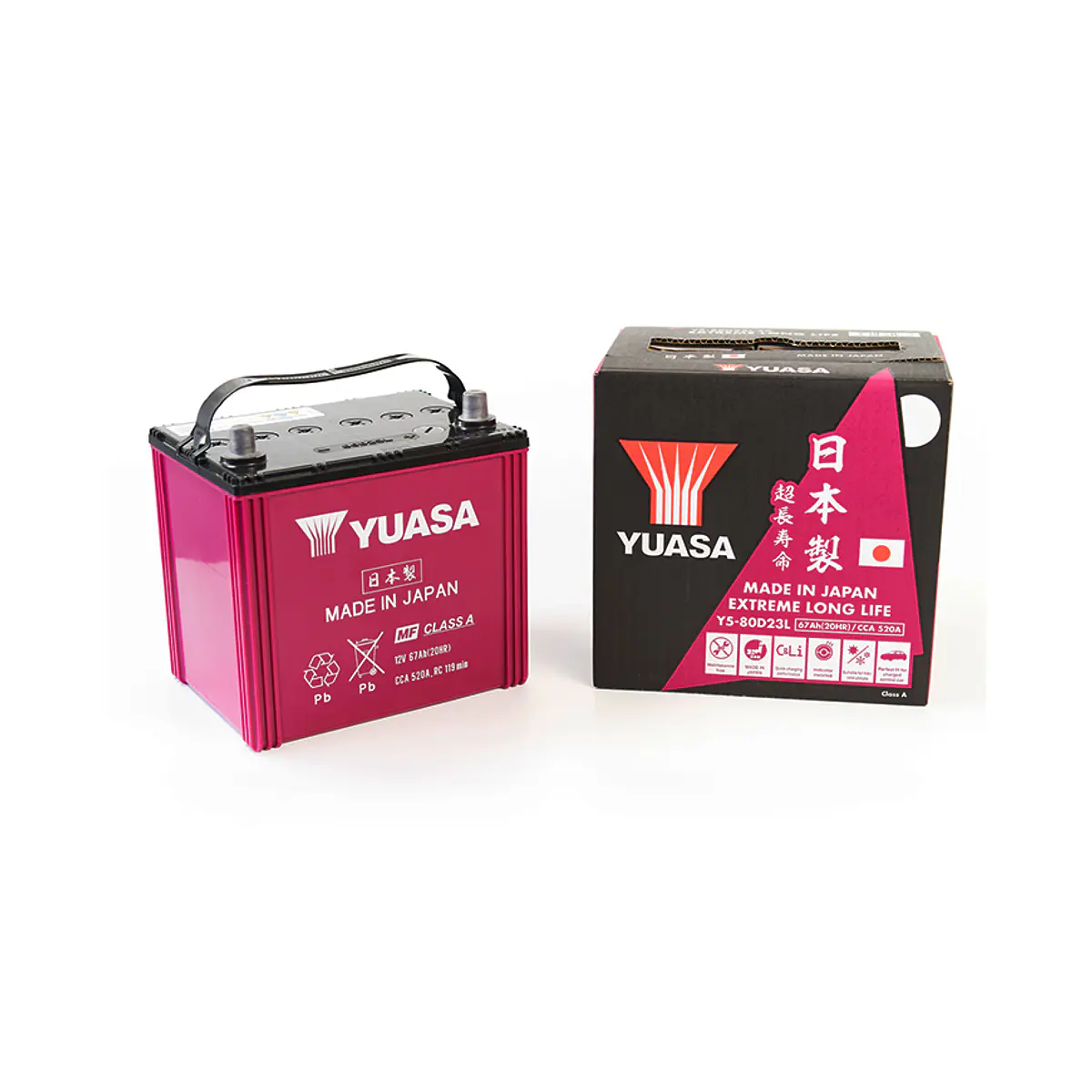 Batería de Auto Yuasa 80D23L | Batetec | Tienda de Baterías