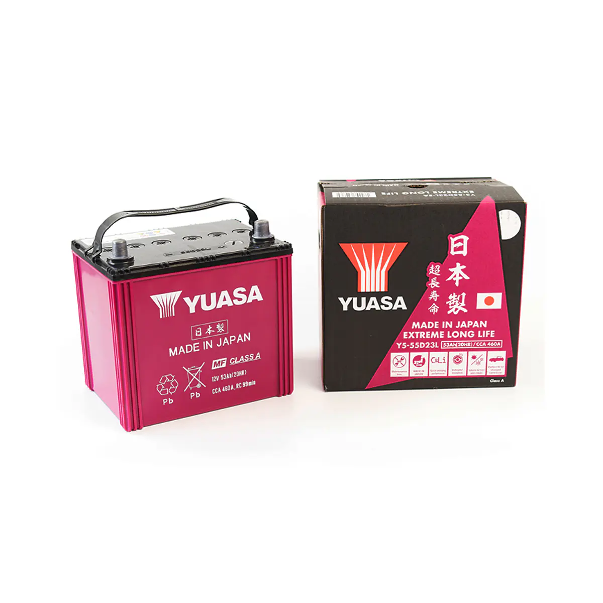 Batería de Auto Yuasa 55D23L | Batetec | Tienda de Baterías