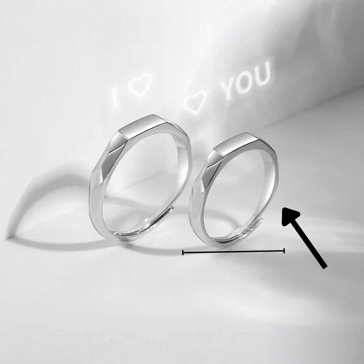 I love You Projection Rings ♡ 925 Sterling Silver
