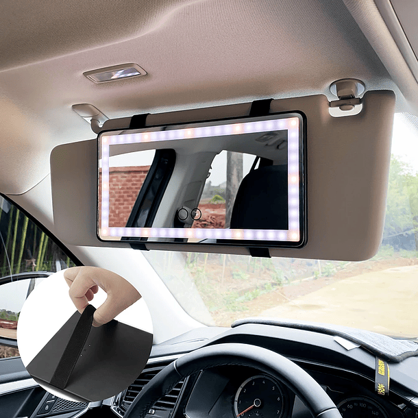 LED Touch Screen Car Makeup Mirror