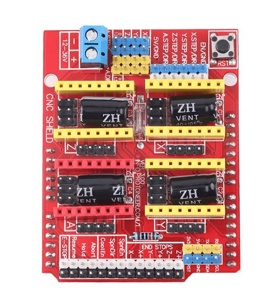 SHIELD CNC CONTROLADOR DE MOTORES PASO A PASO - ZAMUX BO...