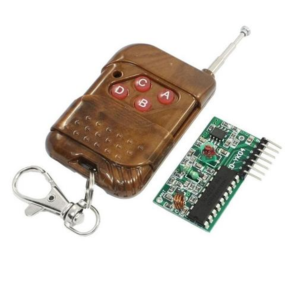 CONTROL REMOTO INALAMBRICO RF 315 MHZ CON RECEPTOR 4 BOT...