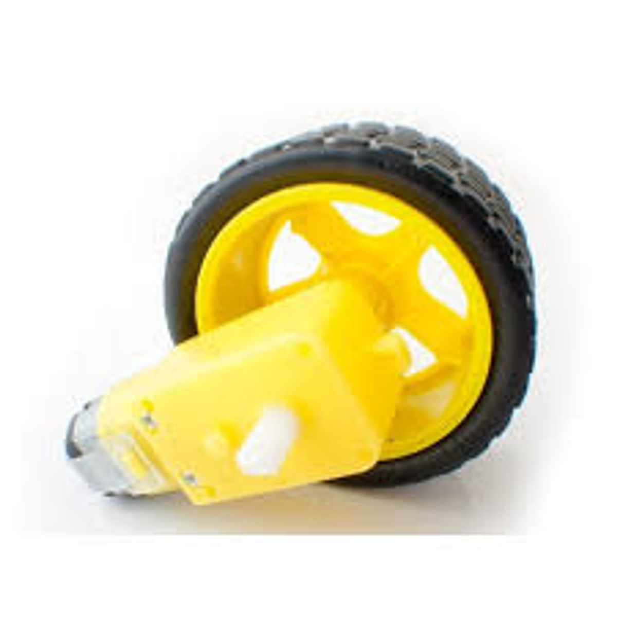 Motorreductor Amarillo Plastico con llanta 1 Kg*cm (5V)