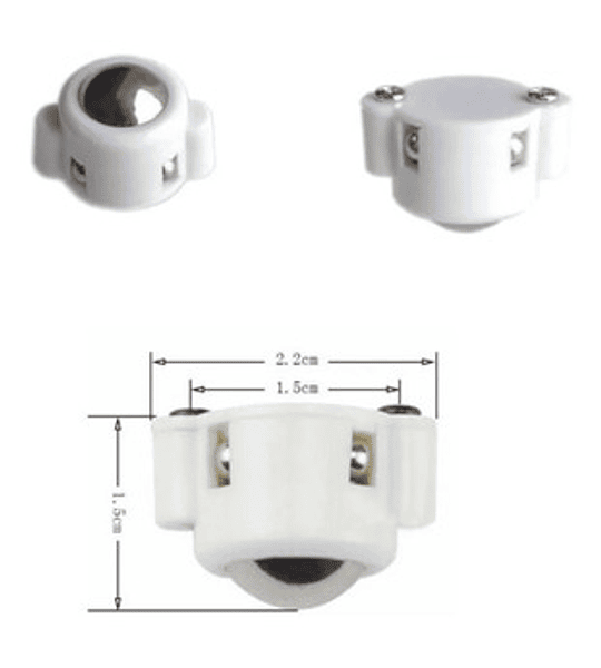 Rueda Loca Mini con Bola de Acero - ZAMUX BOGOTA