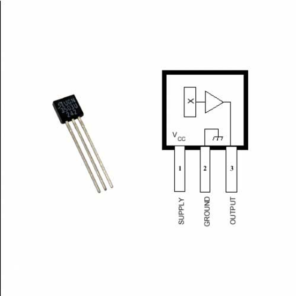 Sensor de efecto Hall UGN3503 - ZAMUX BOGOTA