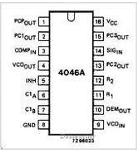 CD4046 CMOS Phase Lock Loop (PLL) - ZAMUX BOGOTA