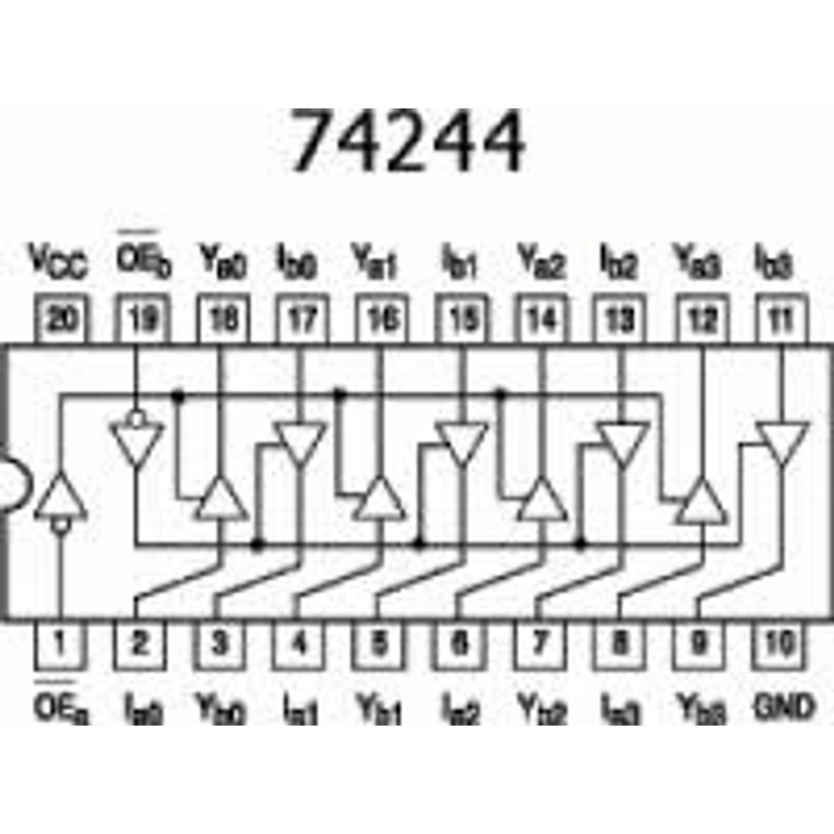 74LS244 TTL BUFFER DE 8 ENTRADAS NOS INVERTIDO ZAMUX BOGOTA