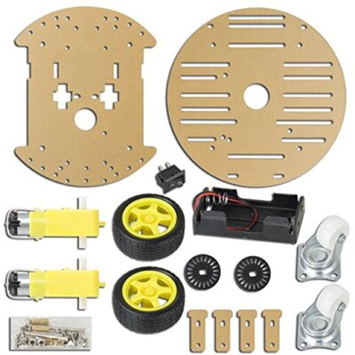 CHASIS REDONDO 2WD KIT CARRO 3 LLANTAS SMART ROBOT ARDUINO