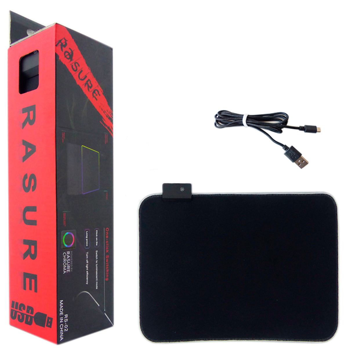 Mouse Pad Gamer Rgb Usb Con Selector De Color Luz Led