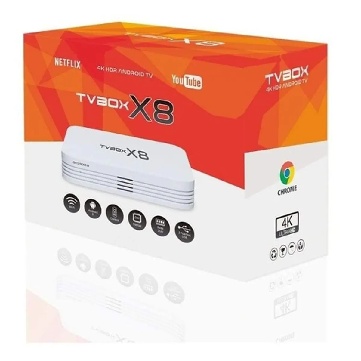 Tv Box X8 2gb 16gb Android 8.0 4k | Zialspa