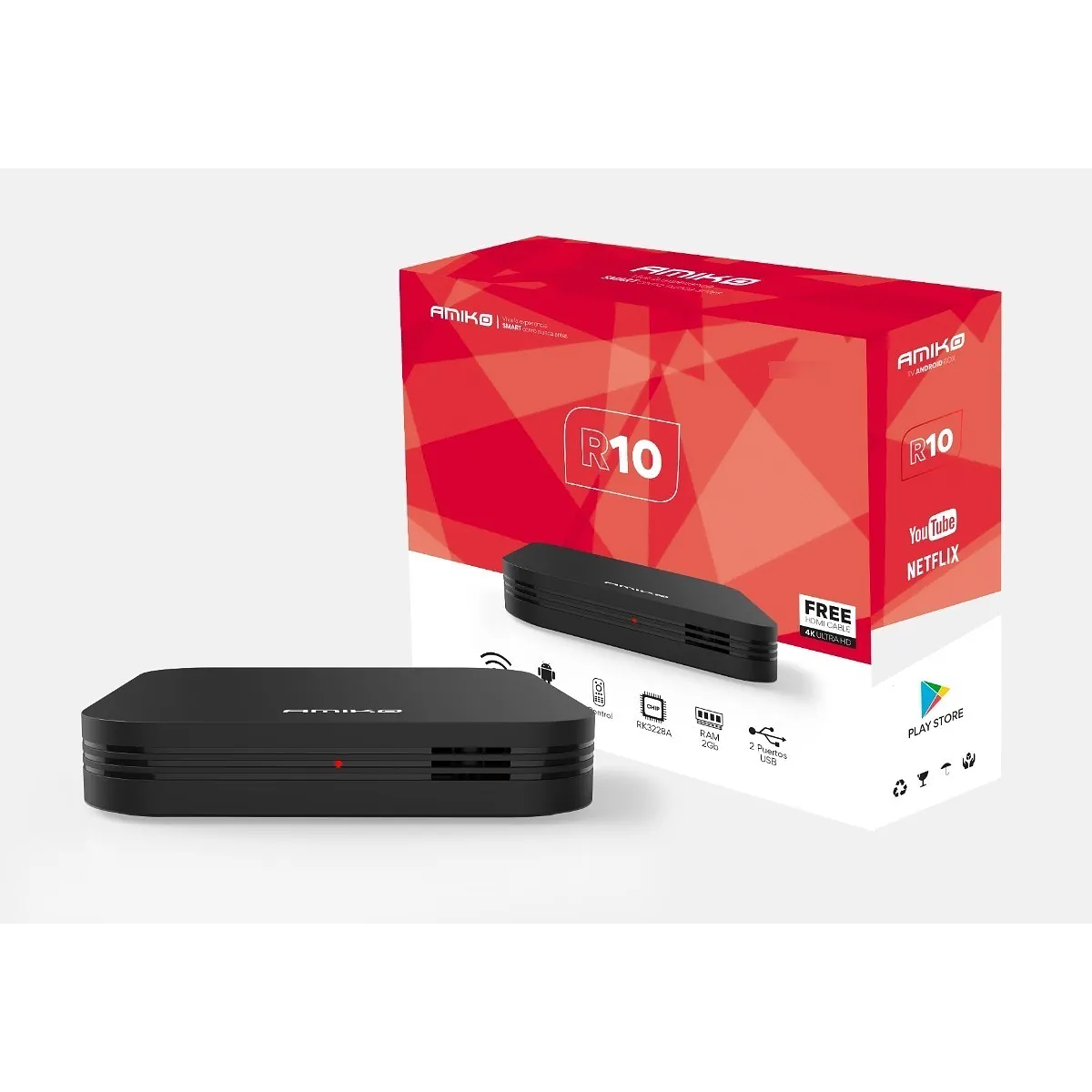 Smart Tv Box Amiko R10 2gb/16gb Android 10 + MAGIS TV INTALA | Zialspa