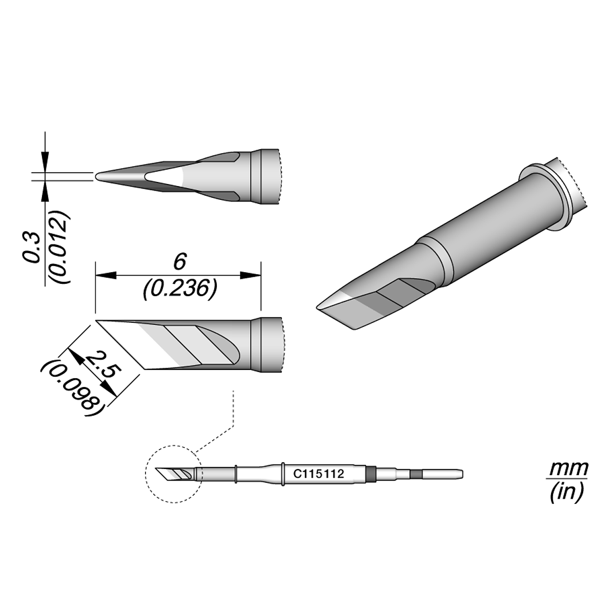 JBC C115 Punta nano de Cautin