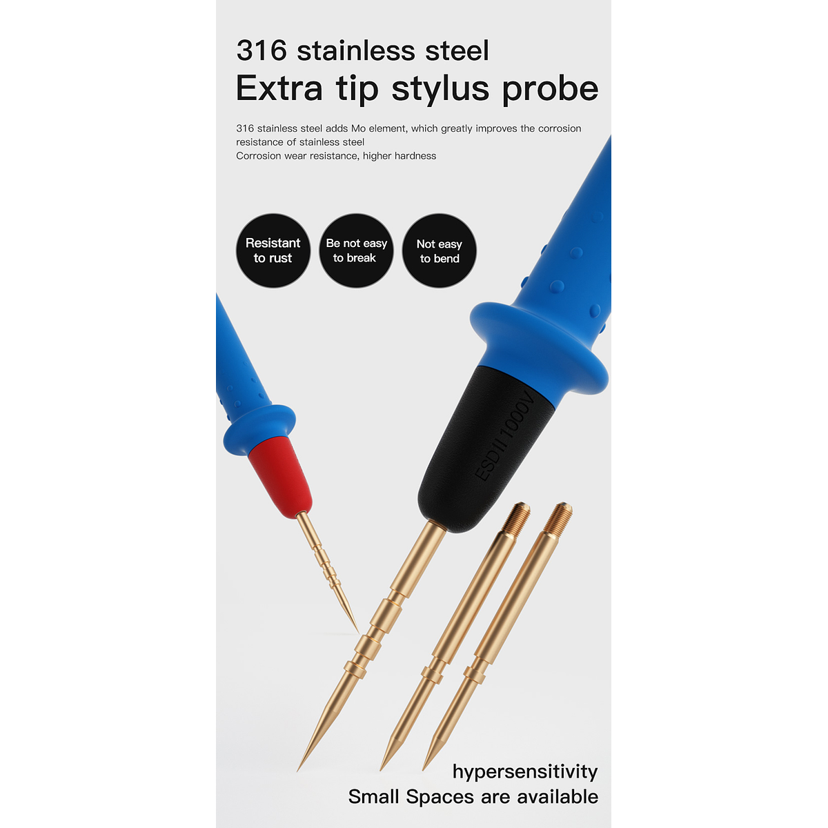 Puntas Extrafina Multimetro MaAnt P22A