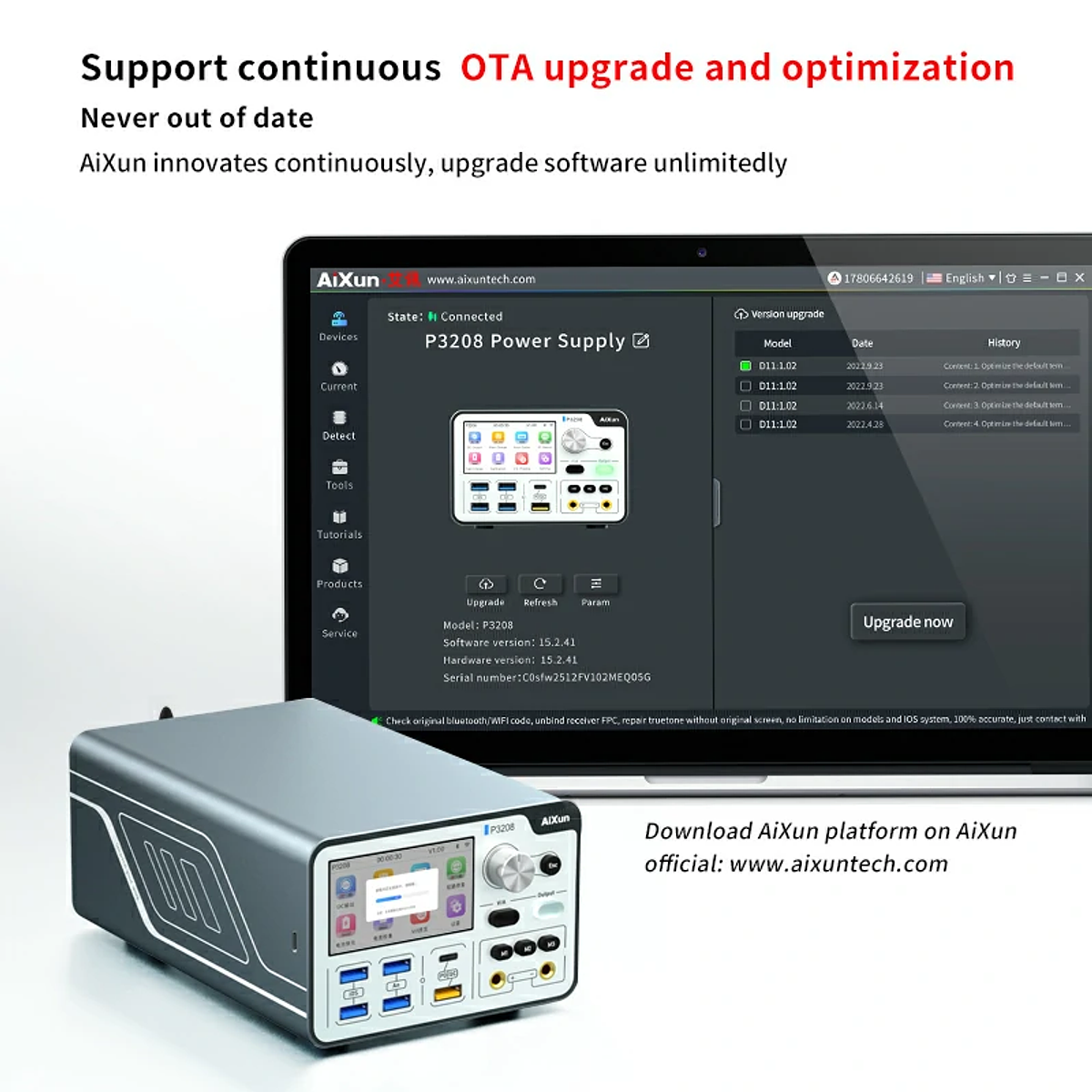 AiXun P3208 Fuente de Poder Digital 320W