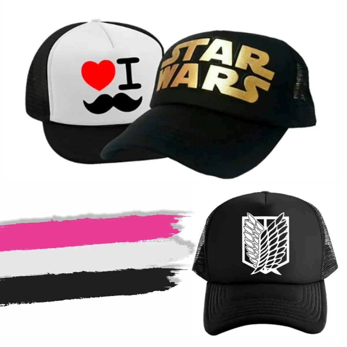 Gorras de malla con vinilo textil en corte